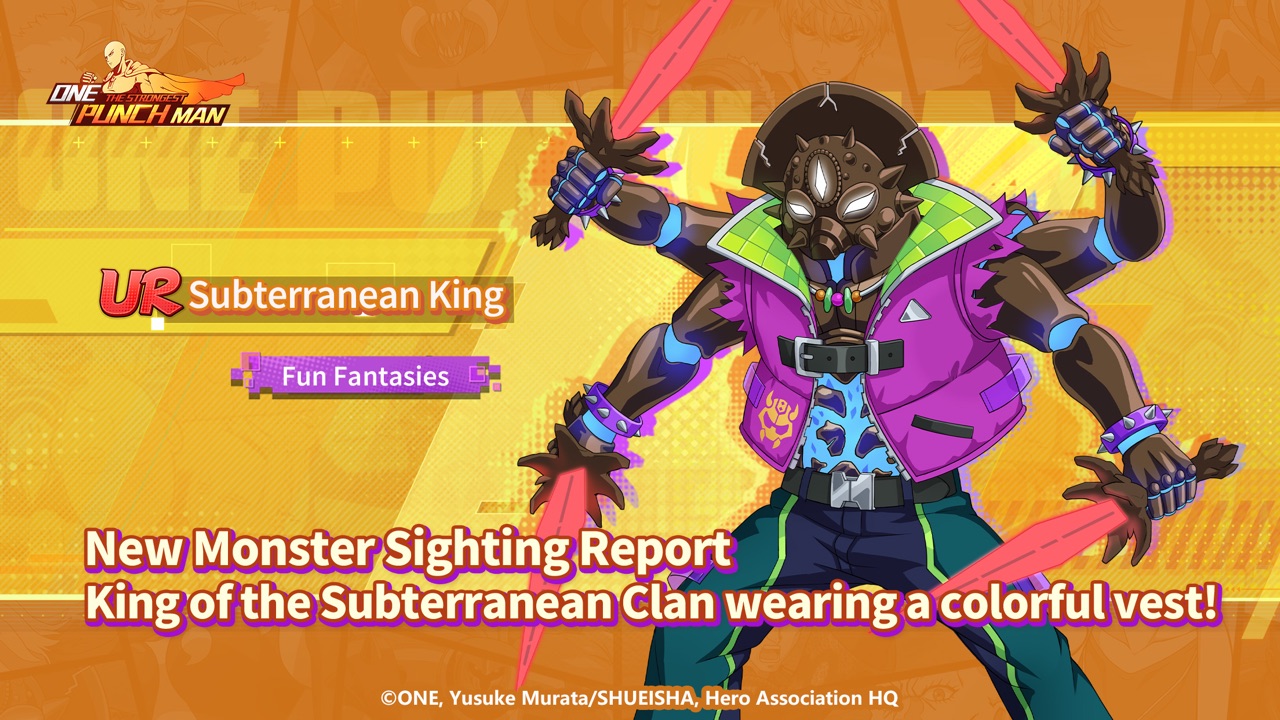 ONE PUNCH MAN: The Strongest event UR Subterranean King debuts！ is ...